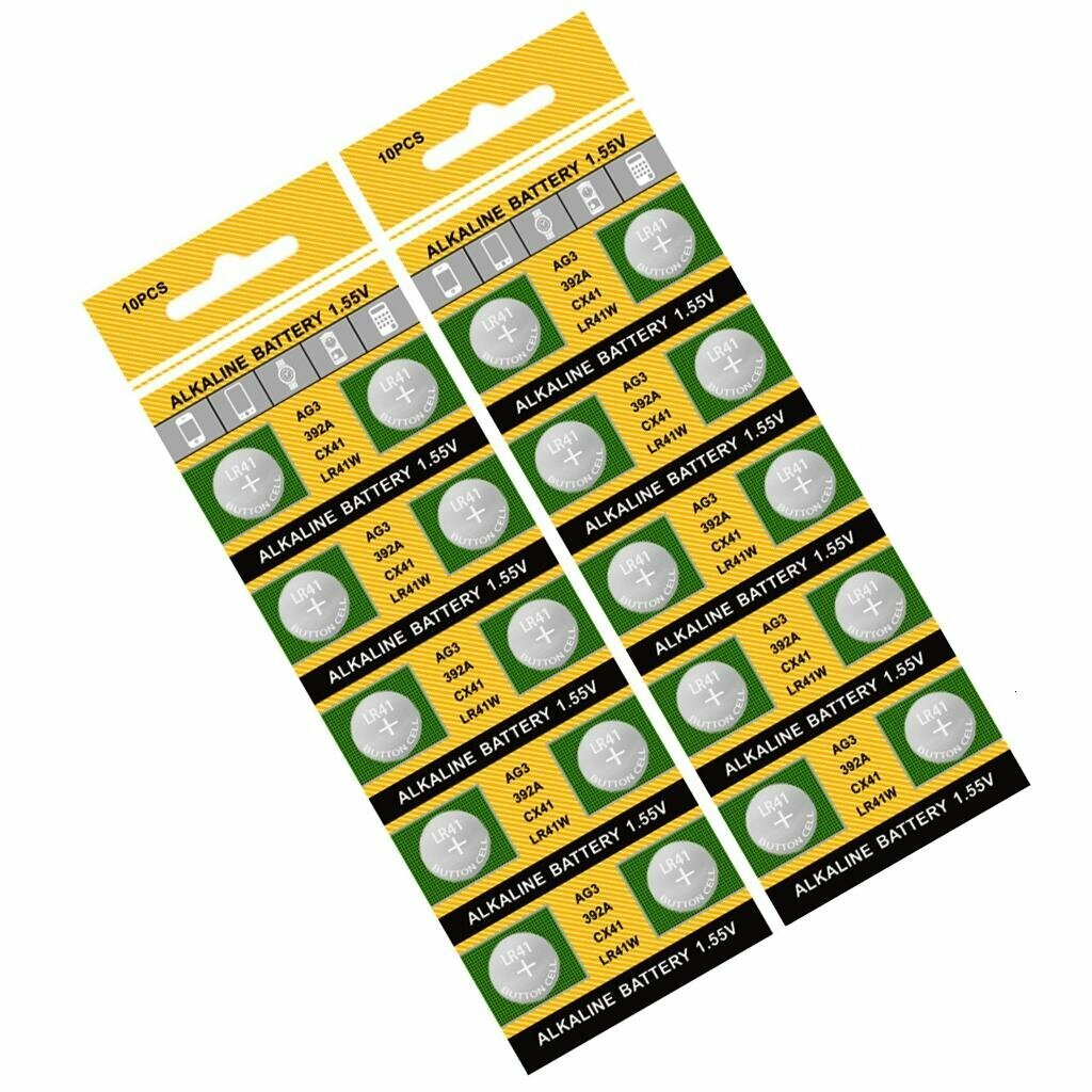 Батарейки AG3/LR41, 1,5 В, 20 штук