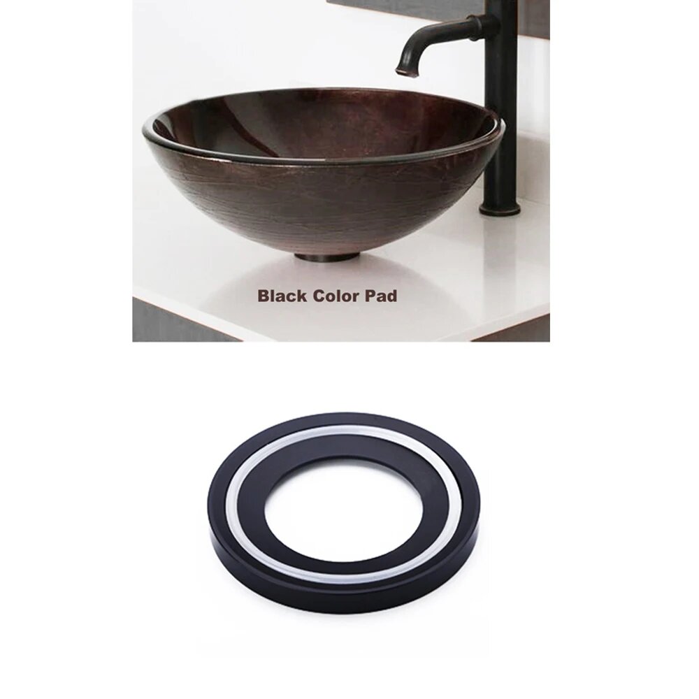 Монтажное кольцо для стеклянной раковины Ванна и Багно черный Matte Black Ring