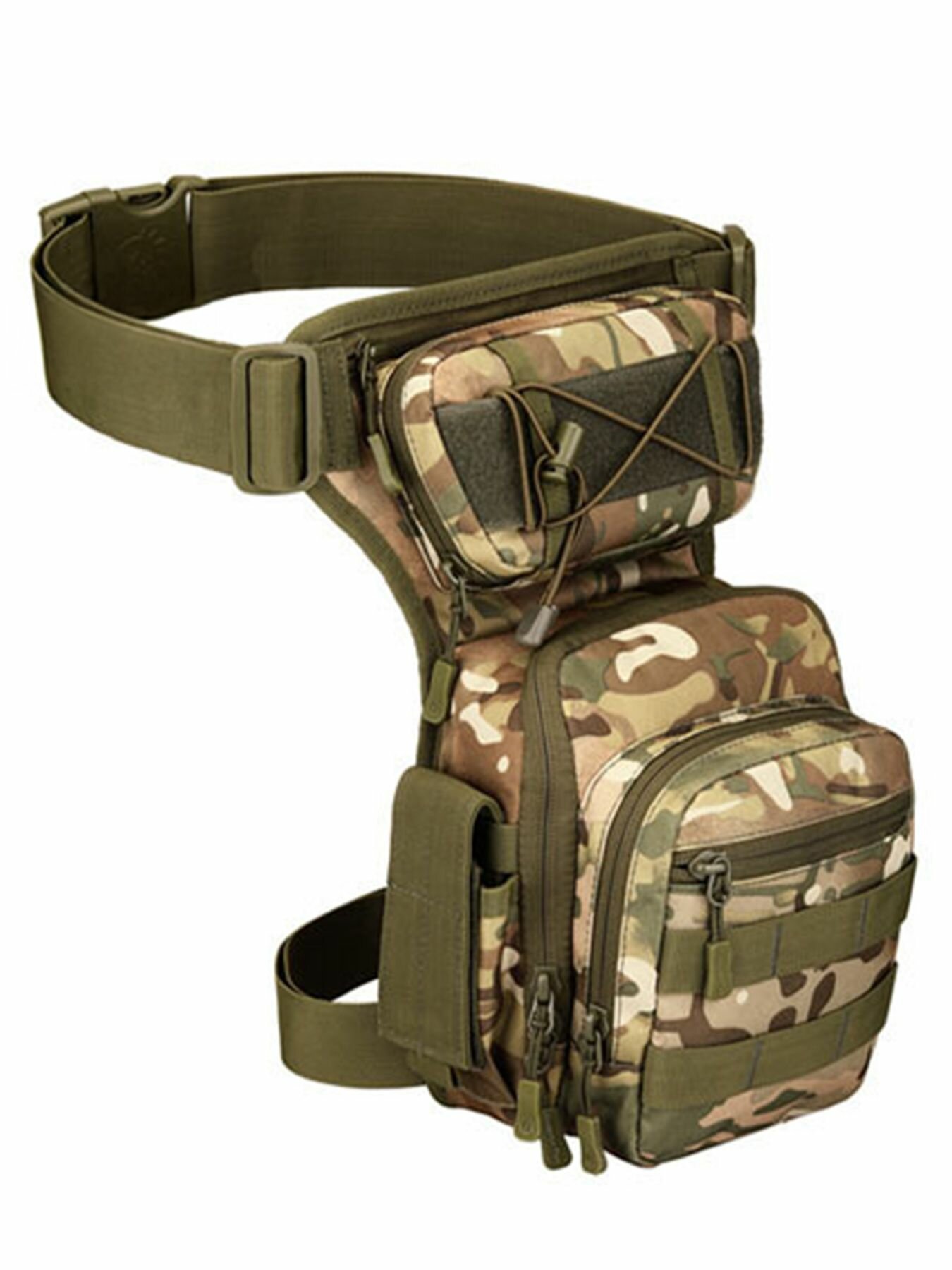 Сумка тактическая на бедро и пояс мультикам мужская на 3 литра