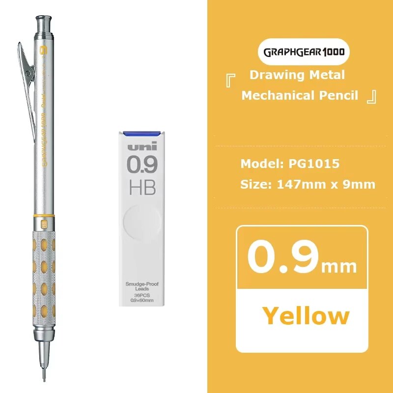 Механический карандаш Pentel GraphGear 1000 0,5 мм 0.9mm Pencil HB Core