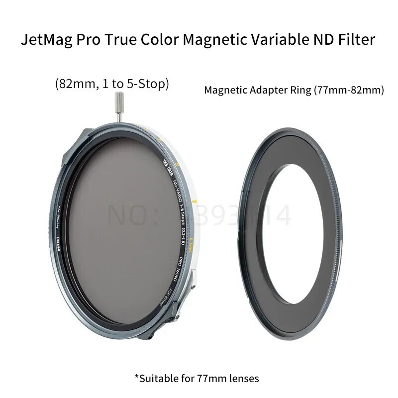 JetMag Pro True Color Magnetic ND Filter 82mm, 1-5 Stop, 77mm Ring
