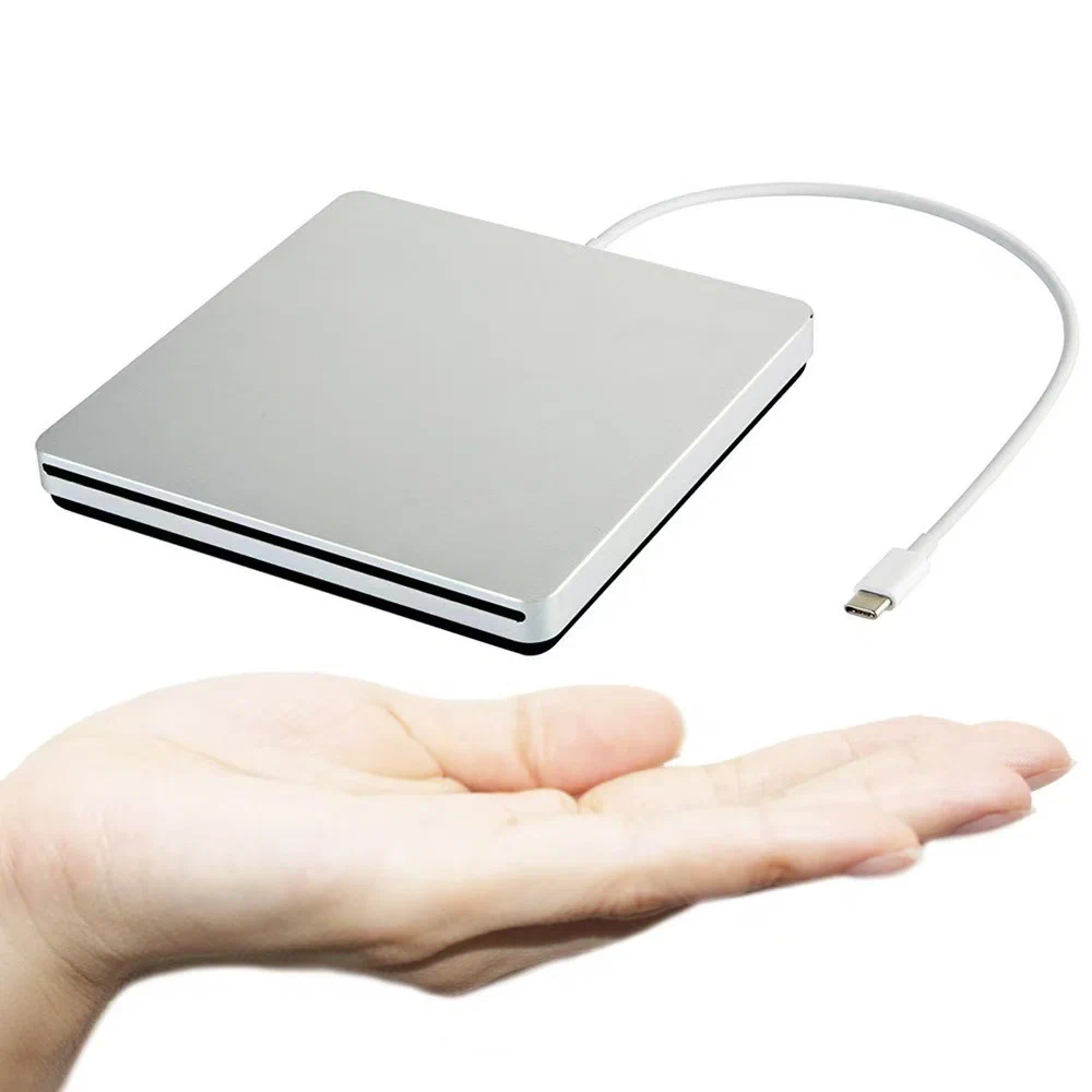 Внешний привод DVD типа C. Тихая запись одной кнопкой. Внешний привод со слотовой загрузкой. Подходит для MacBook