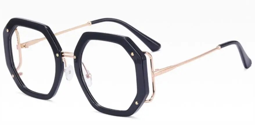 Очки Glocco ретро черные +2.5, C1 black clear