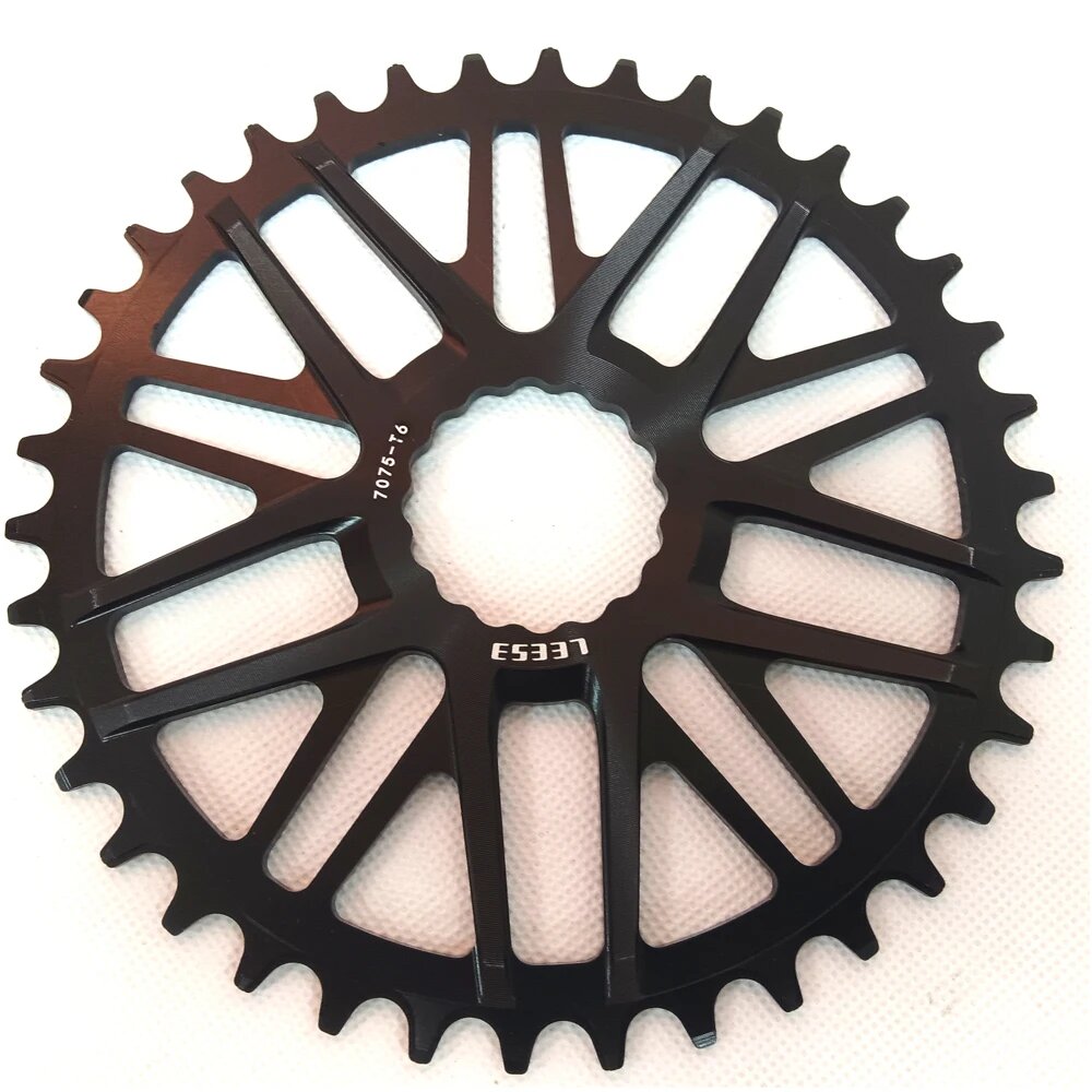 LEESE Цепная шайба Direct Mount 40T/42T/44T/46T/48T/50T/52T/54T черная алюминиевый offset 1mm 38T