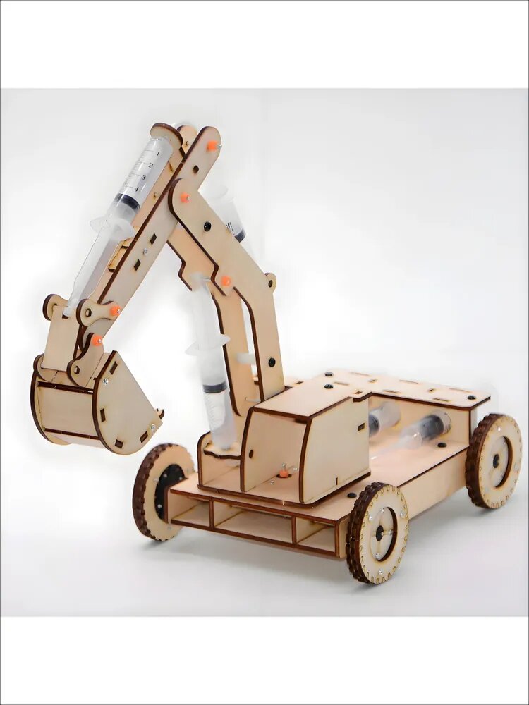 Инновационный развивающий конструктор Enjoy Robotics из дерева, гидравлический экскаватор для мальчика премиум