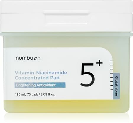 Тоник для ухода за кожей Numbuzin No. 5 Glutathione Vitamin Concentrated Toner Pad, 70 шт, женский