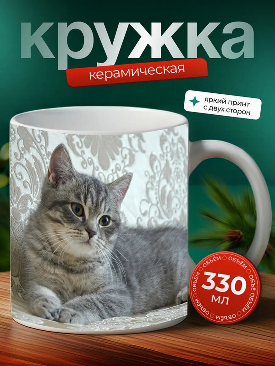Кружка Шотландская прямоухая кошка 28,