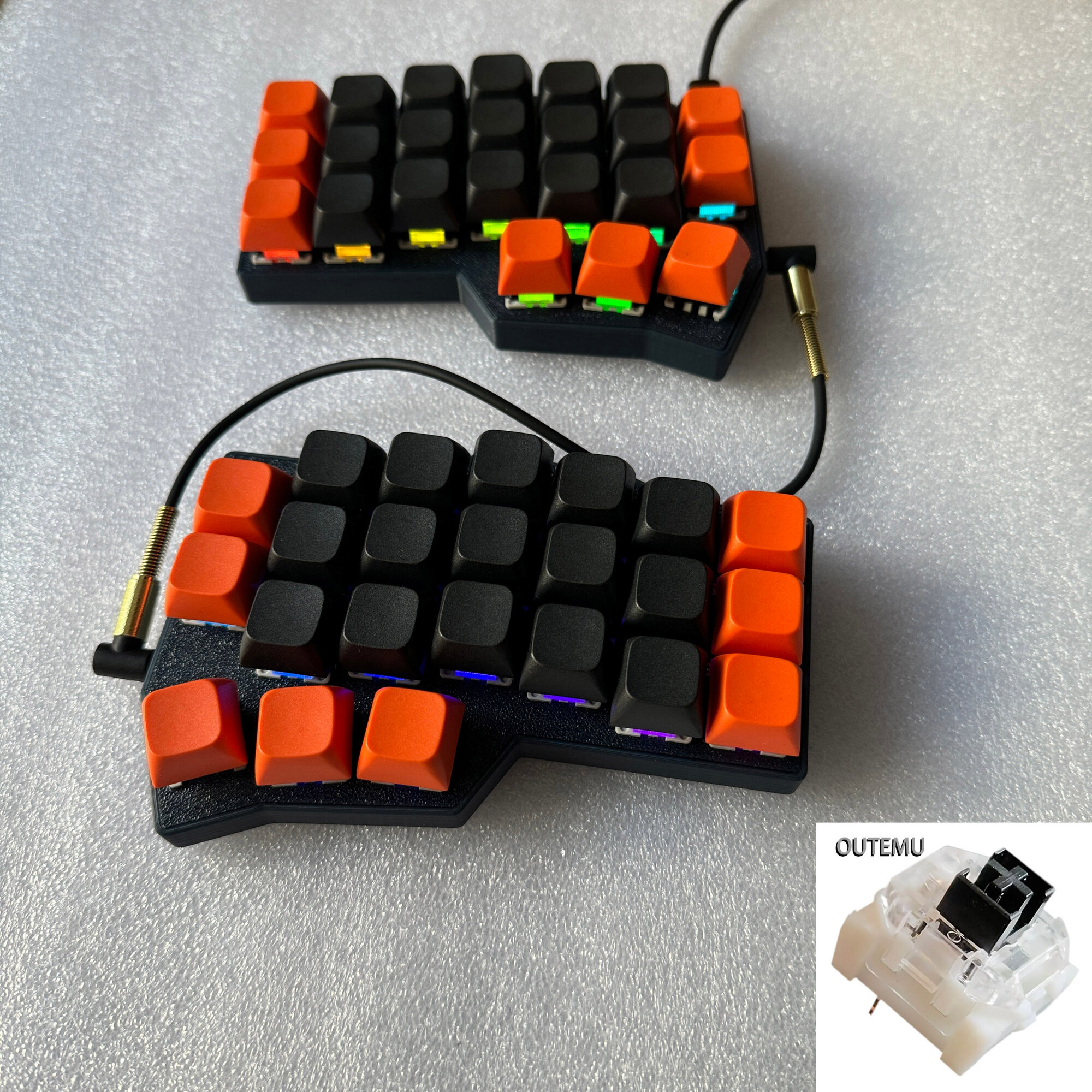 Corne V4 Проводная Раздельная Клавиатура С Горячей Заменой Rgb Эргономичная Клавиатура