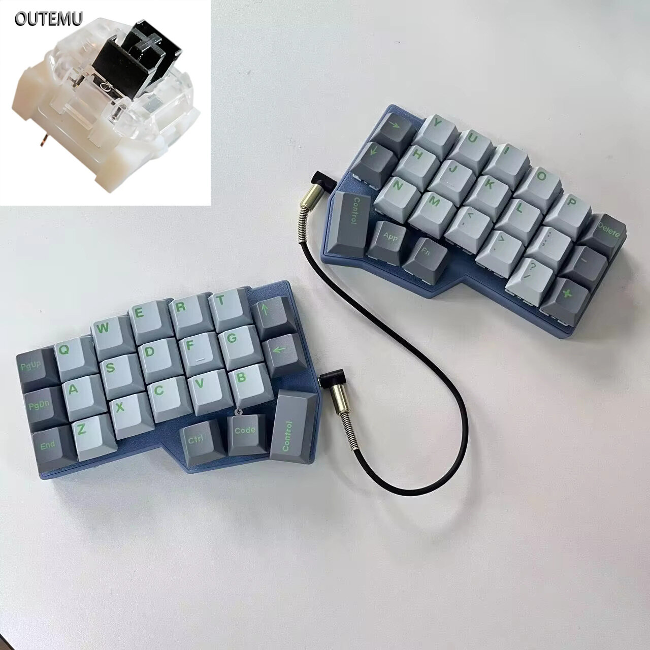 Проводная Раздельная Клавиатура CORNE V4 Поддерживает Горячую Замену RGB-флакона