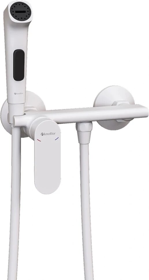 Гигиенический душ Knotlor Dew FHS01S0WY со смесителем, белый матовый