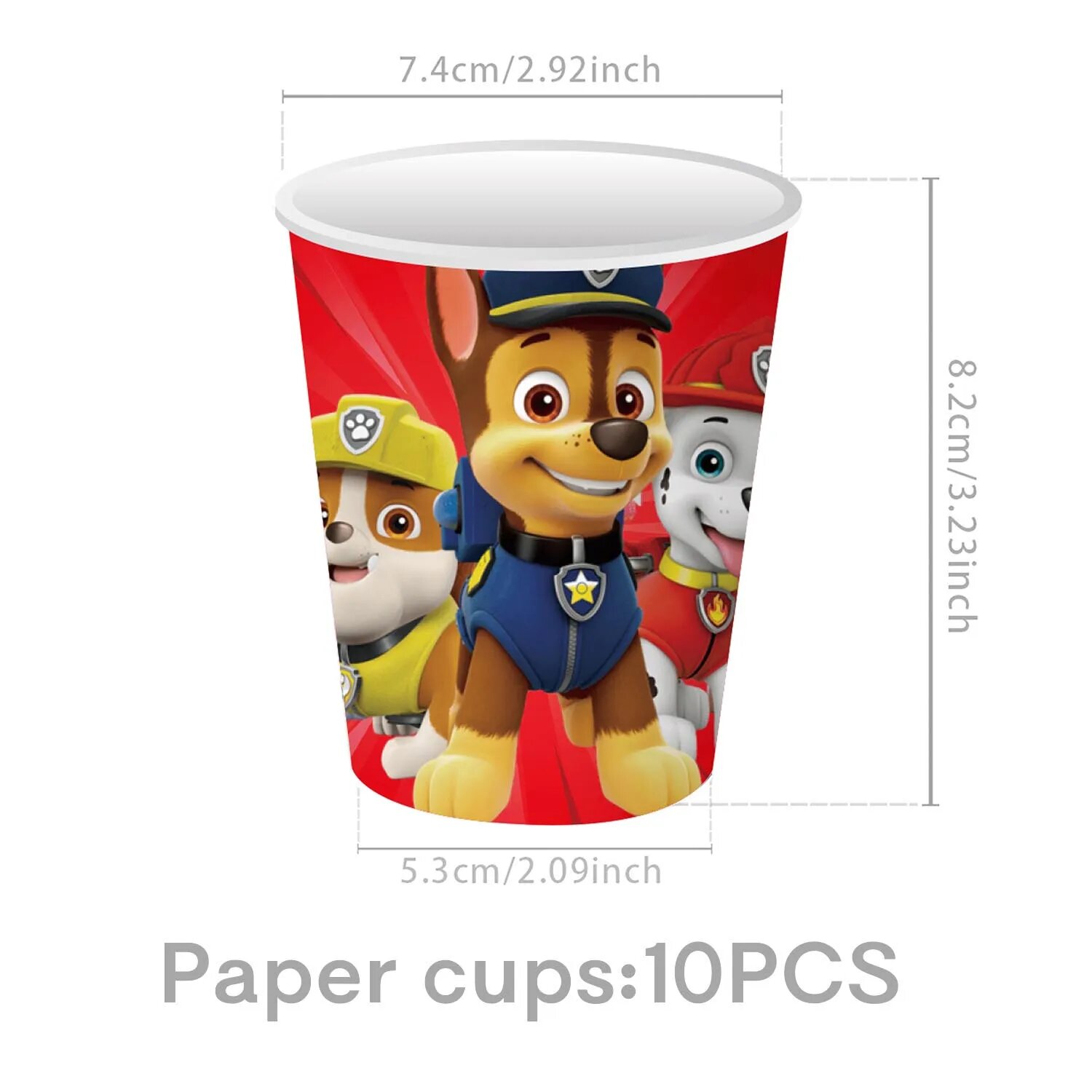 Стаканчики Щенячий патруль, 10 шт, Cup-10PCS