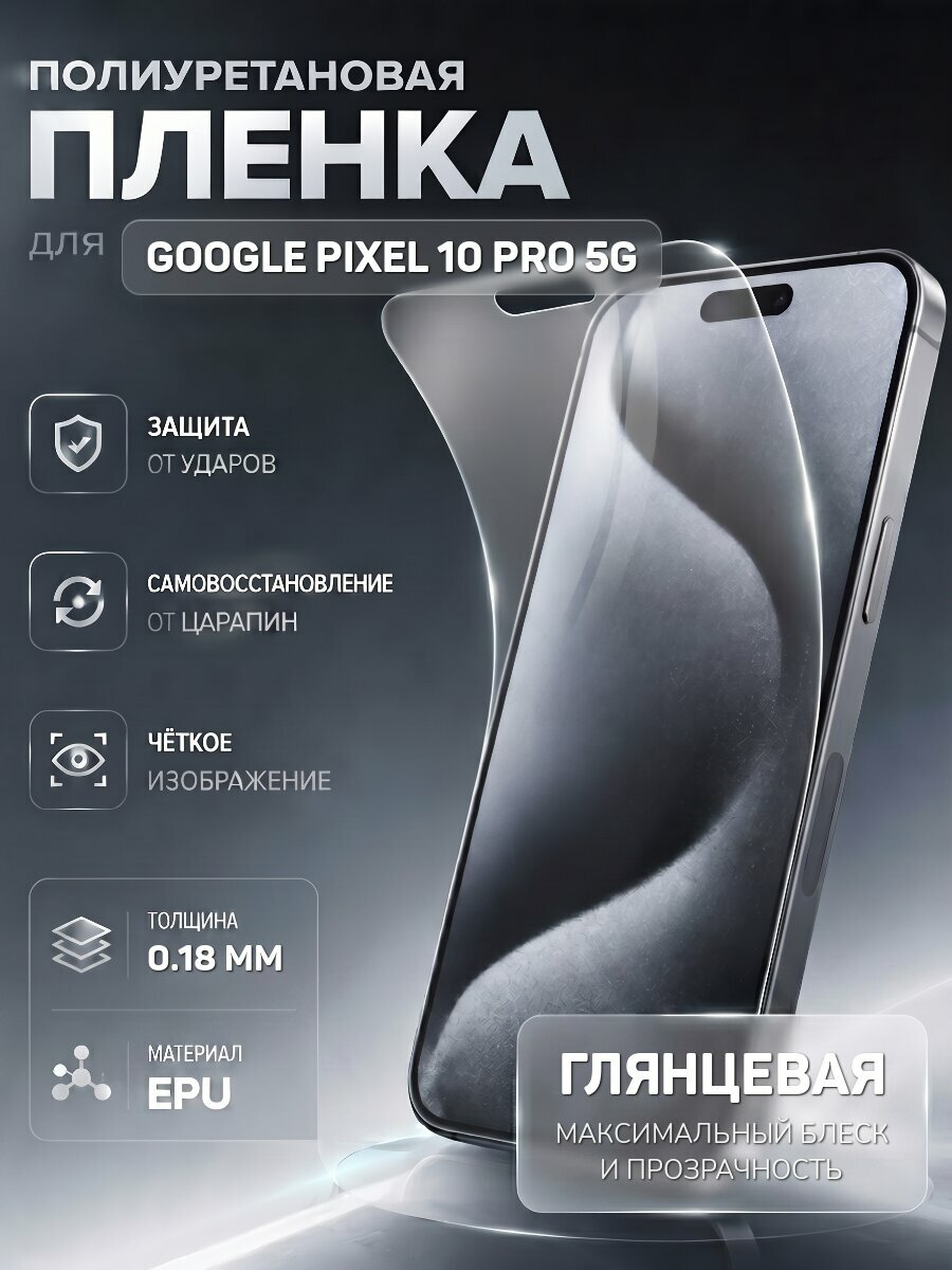Полиуретановая пленка для Google Pixel 10 Pro 5G (0.18 мм) глянцевая