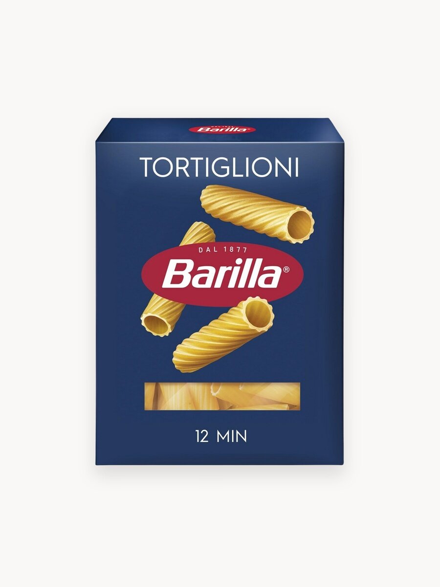 Макароны трубочки Barilla Tortiglioni N83 высший сорт, 450г