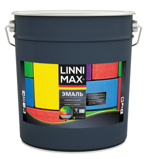 Эмаль Алкидная Linnimax Эмаль Универсальная 9л для Внутренних и Наружных Работ База 1 / Линнимакс.