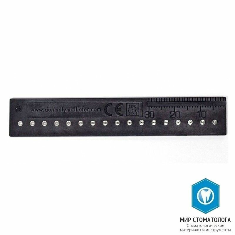 Линейка эндодонтическая Gauge, для измерения и калибровки гуттаперчи
