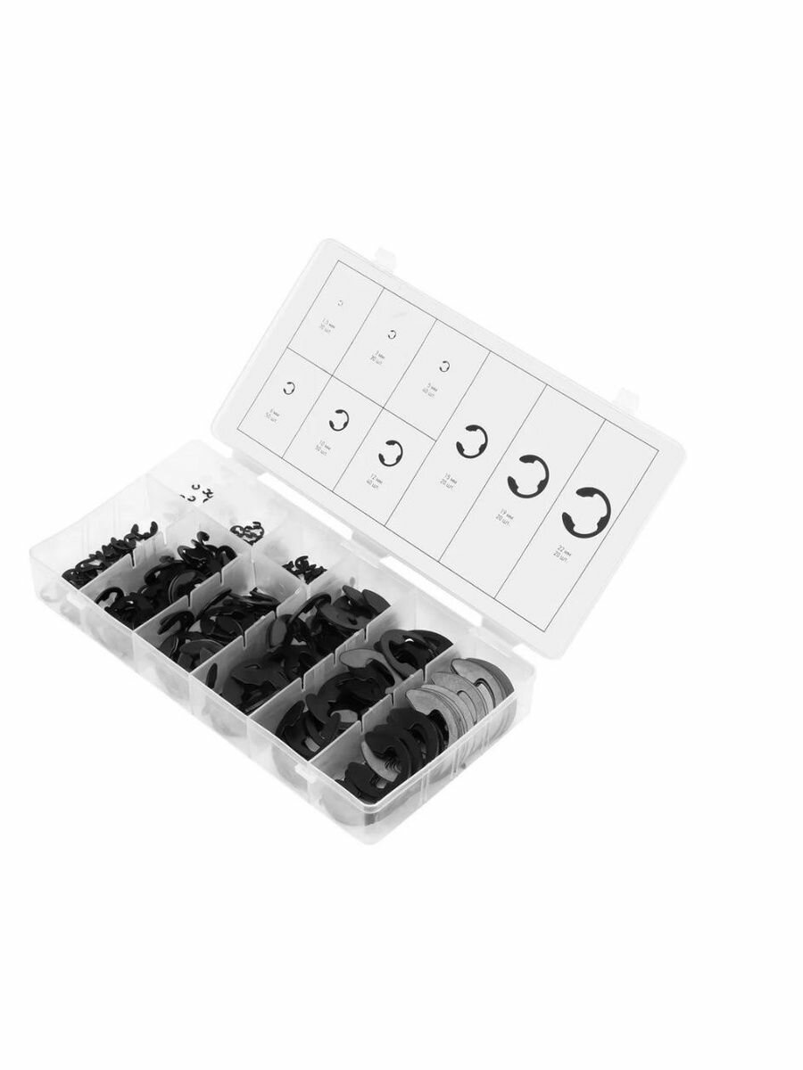 Набор стопорных колец СИБРТЕХ 1,5 - 22 мм. 300 предметов