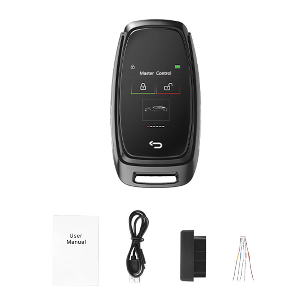 Car Intelligent Key with LCD Touchscreen Comfort Access Keyless Entry Touchless Remote Control Door Lock for All One-Button Starts Stop Engine Models