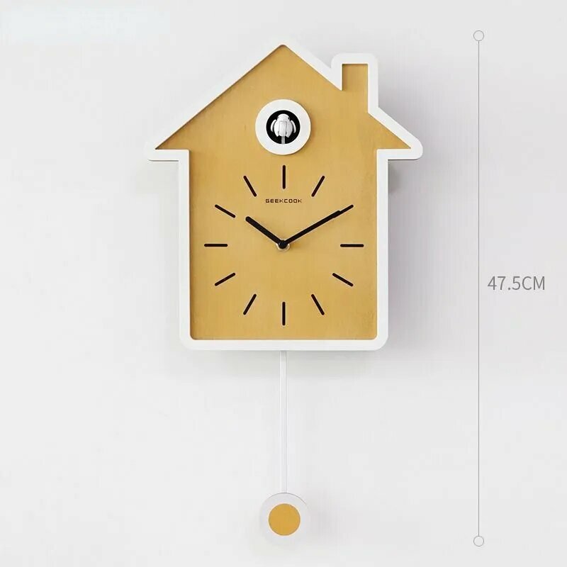 Часы настенные с кукушкой - электронные, для гостиной, бесшумные в период сна 27x48см