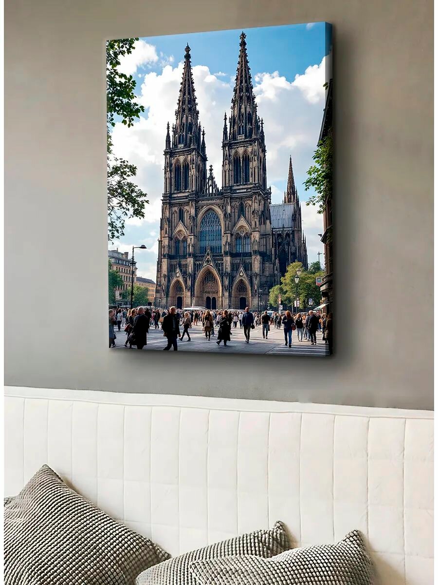 Картина "Кёльнский собор", на стену 50х70см 1шт.
