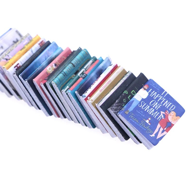 10 шт, мини-журнальная книга, новая модель для 1:12, аксессуары для кукольного домика, украшение для учебы, миниатюрные предметы, праздничные подарки