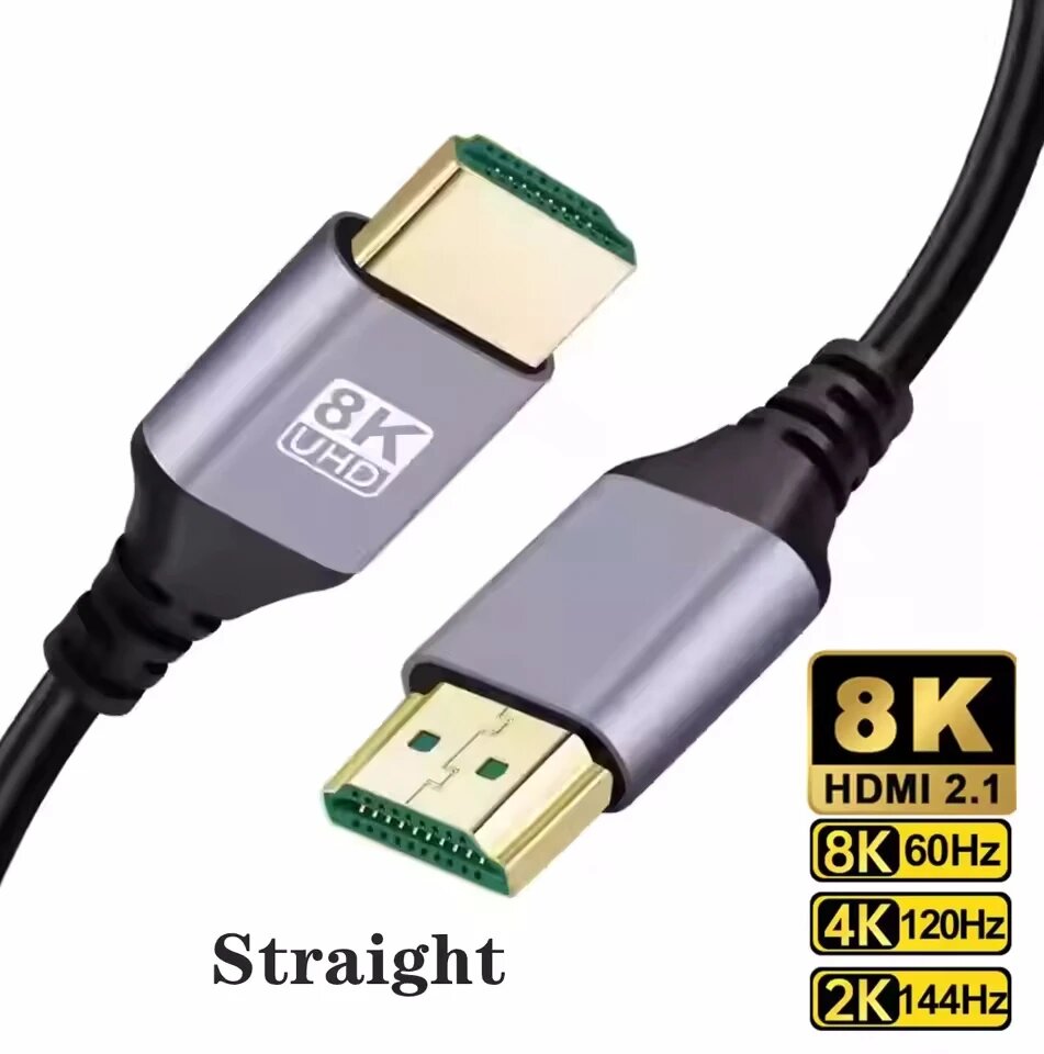 Кабель HDMI 2.1 Jasoz 8K Male-Male 90 градусов Straight, 0.5m