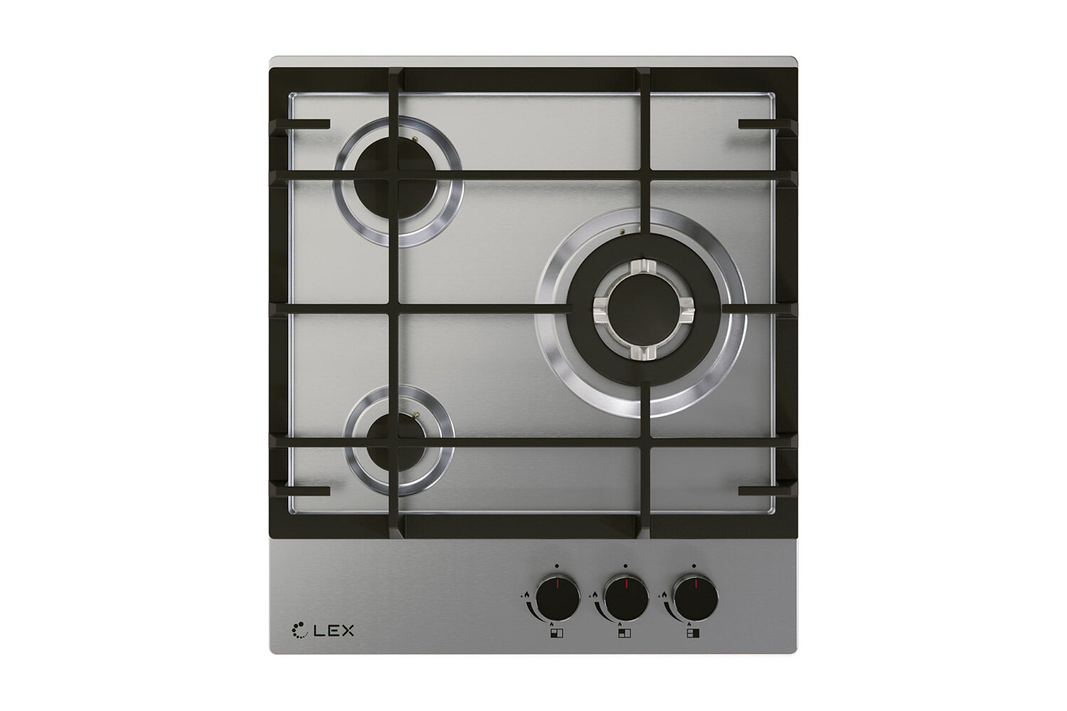 Газ/панель нез. LEX GVS 435 IX, нерж. сталь/чёрный
