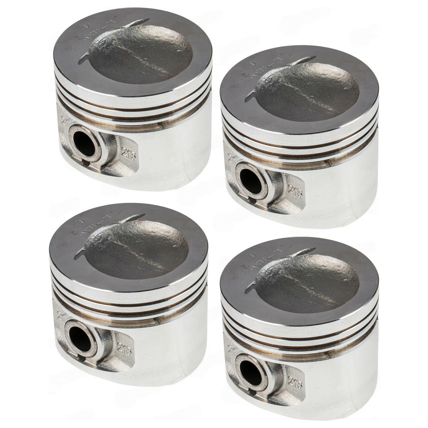 Комплект поршней 21213 (4 поршня+4 пальца+стопорные кольца) ремонтный размер 82.4 мм, класс E (двигатели 21073, 21213, 21214, 2130)