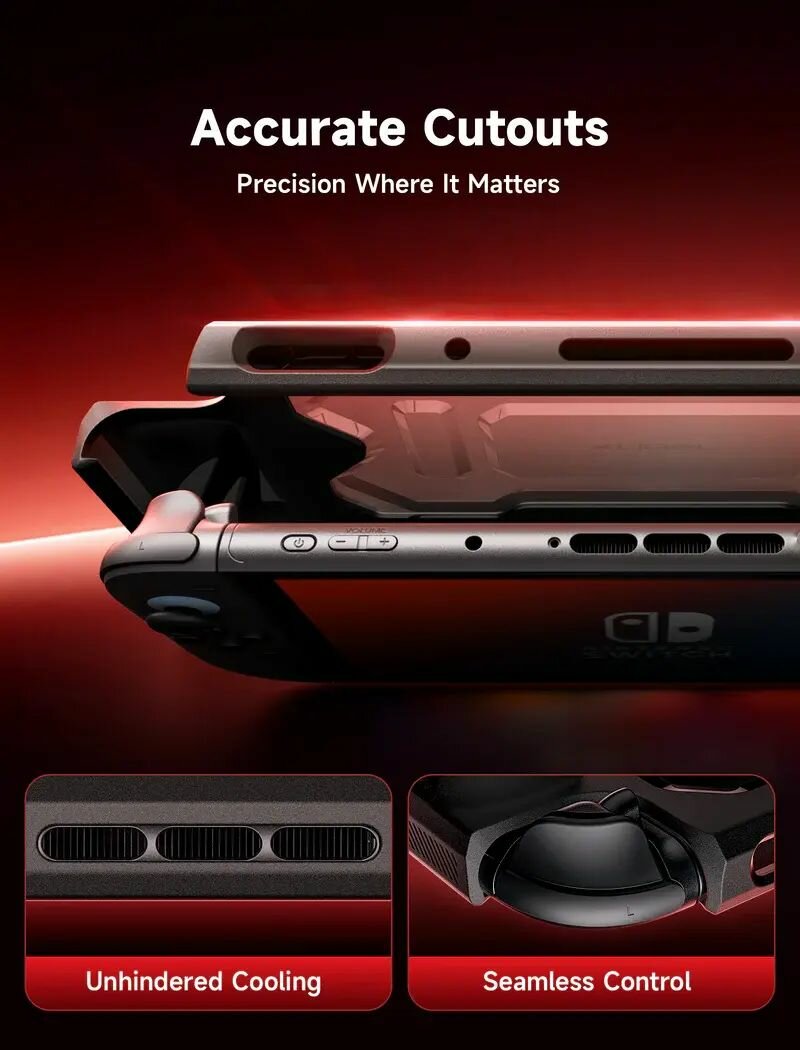 Защитный кейс JSAUX для Nintendo Switch 2 PC0118, черный