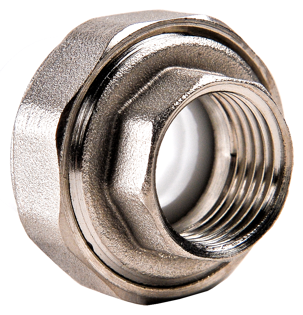 Муфта комбинированная РВК с внутренней резьбой разъемная раструбная полипропиленовая, белая, диаметр подключения 20мм, резьба 1/2дюйма / фитинги