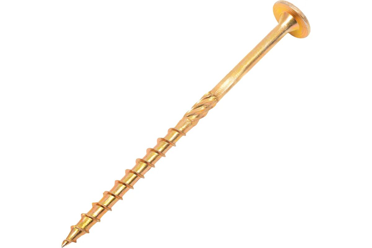 Gigant Конструкционный саморез 6x100 желтый цинк тарельчатый TORX острый 100 шт 123827