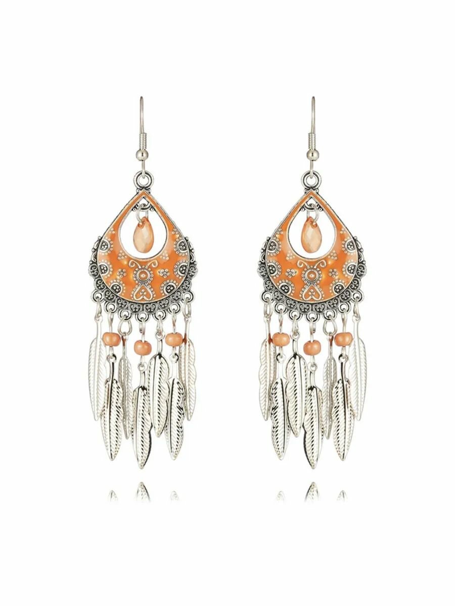 Серьги, эмаль, бирюза синтетическая