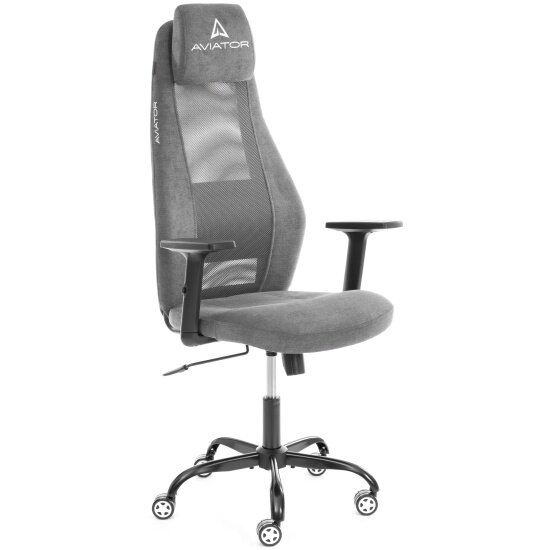 Кресло геймерское Tetchair AVIATOR PLT metalBL ткань, серый