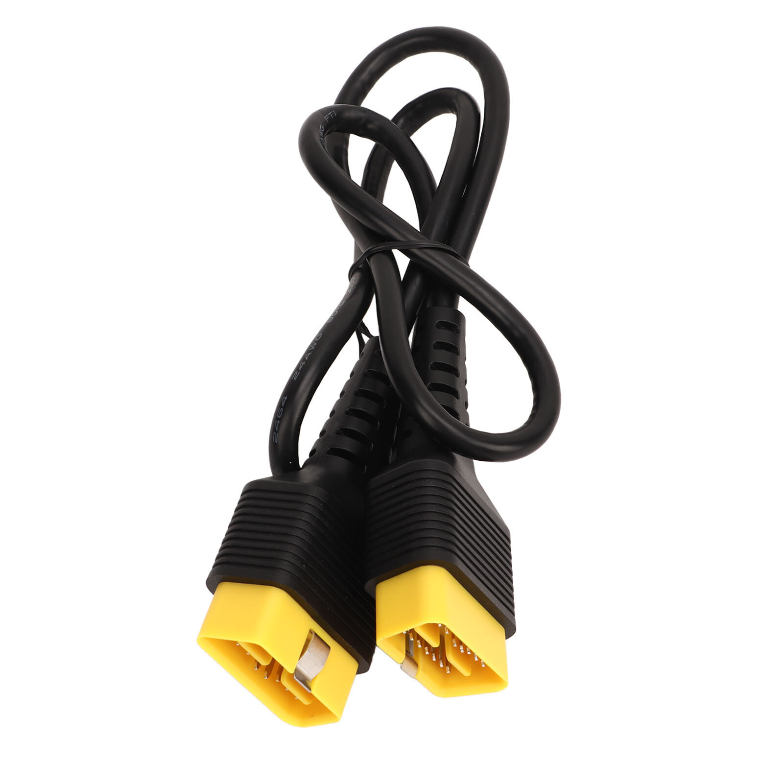 Удлинитель OBD2 100 см, 16pin male-to-male, желтый