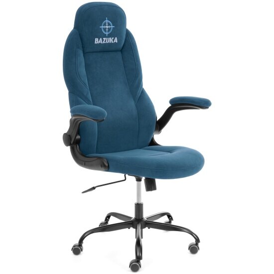 Кресло геймерское Tetchair BAZUKA metalBL велюр, синий