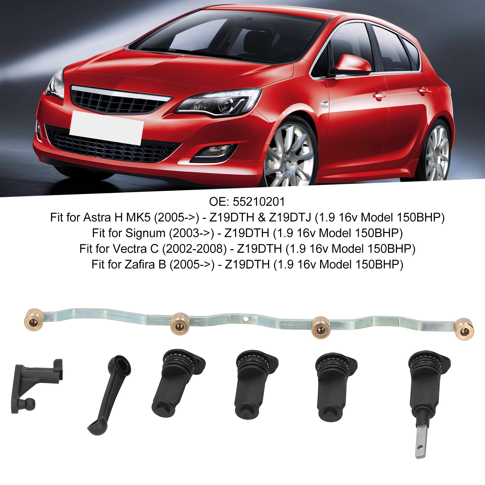 Комплект вихревых заслонок впускного коллектора 55210201 Подходит для Vauxhall Astra H/Signum/Vectra C/Zafira B