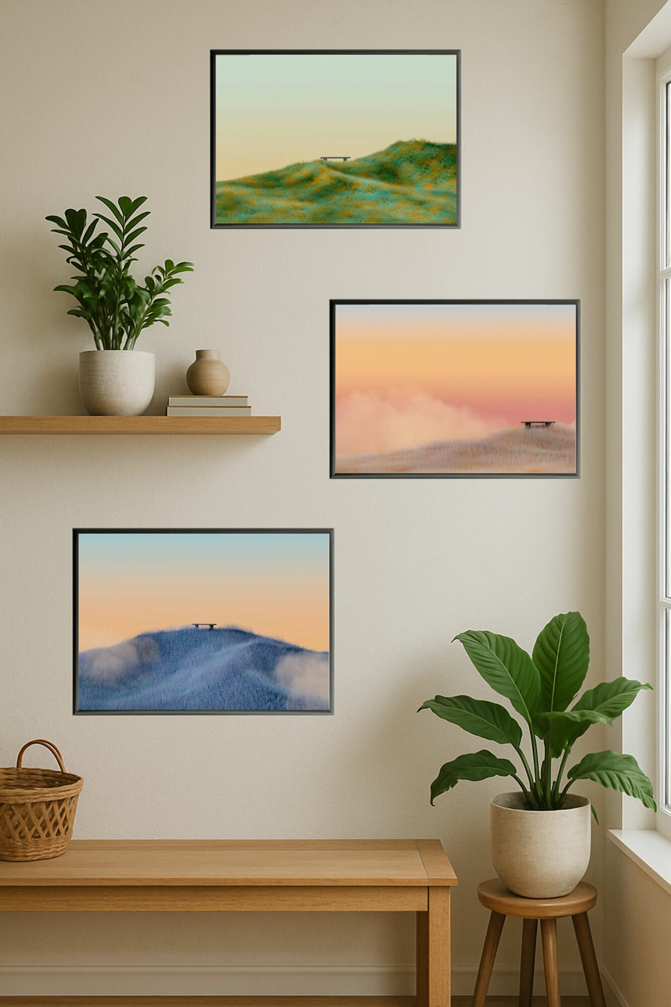 Набор Постеров в Стеклянной Рамке