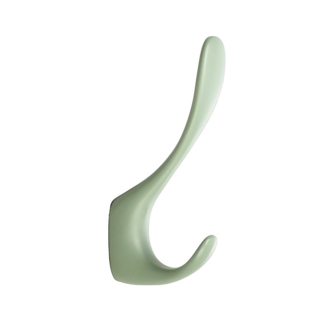 Крючок мебельный CAPPIO HEEL, двухрожковый, цвет зеленый, 1 шт.