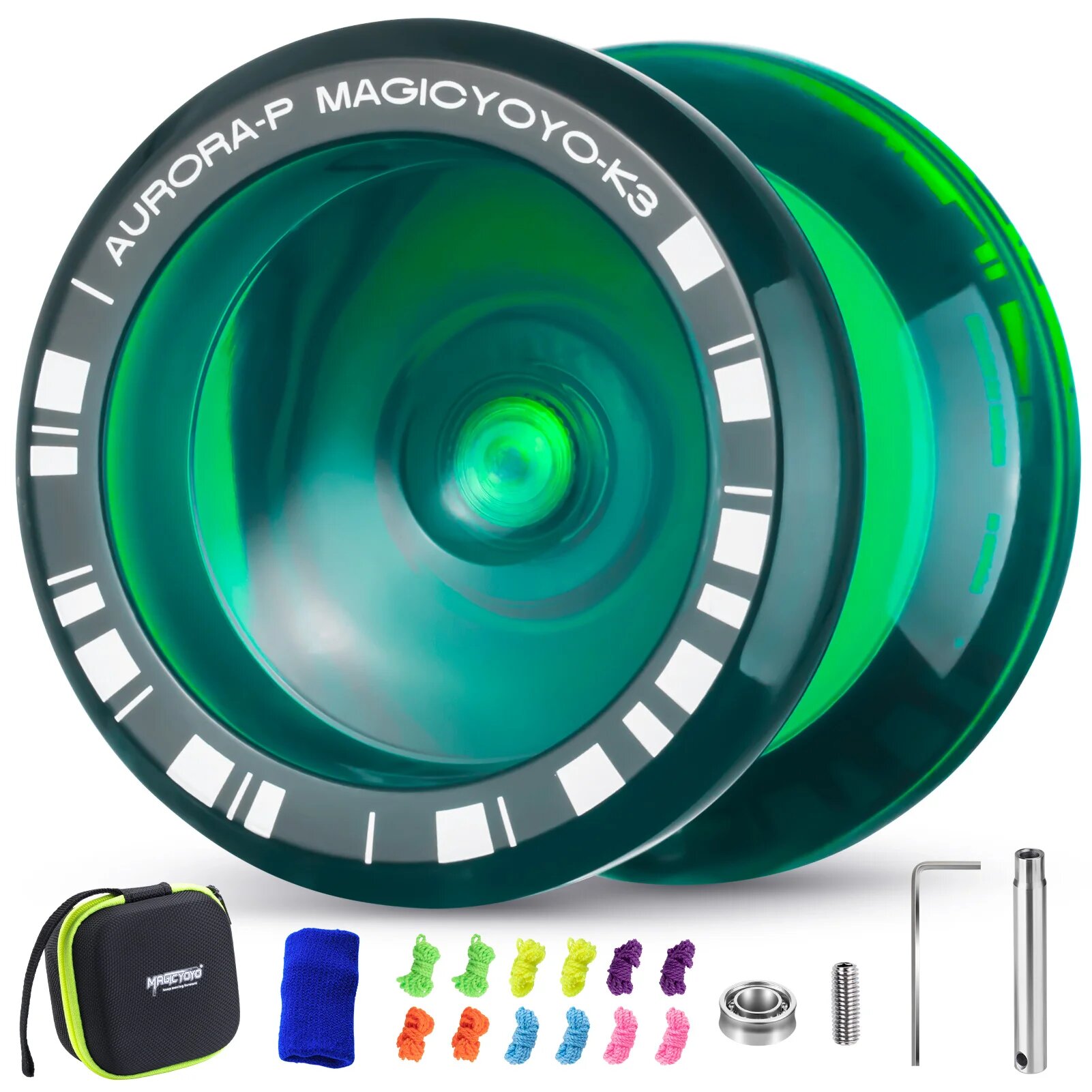 MAGICYOYO K3 Aurora-p металлическое йо-йо для взрослых Изумрудный, Dark Green