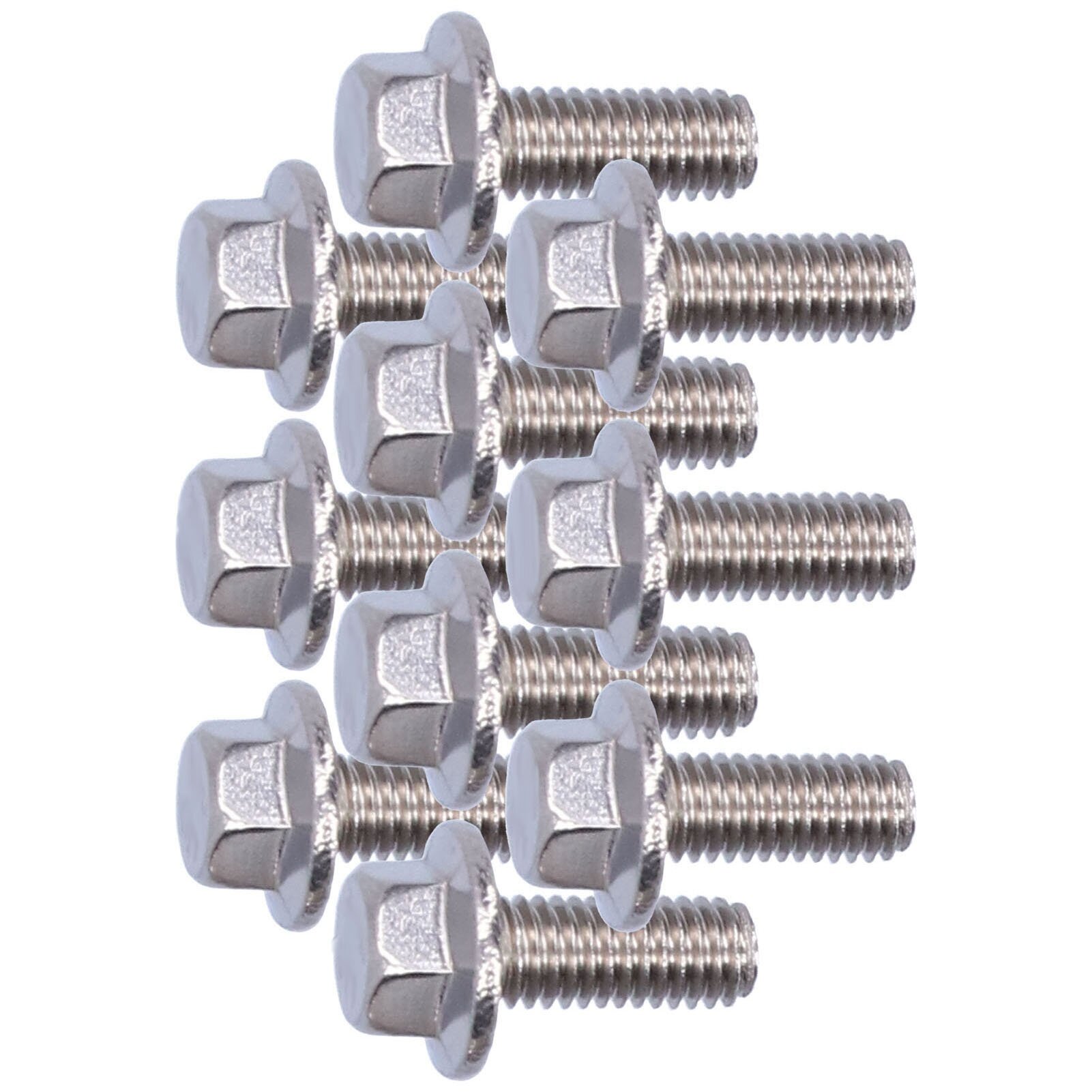 10 шт. фланцевые болты с шестигранной головкой из нержавеющей стали 304, аксессуары для винтов M5 10/12/16/20/25/30/35/40 ммM5x12
