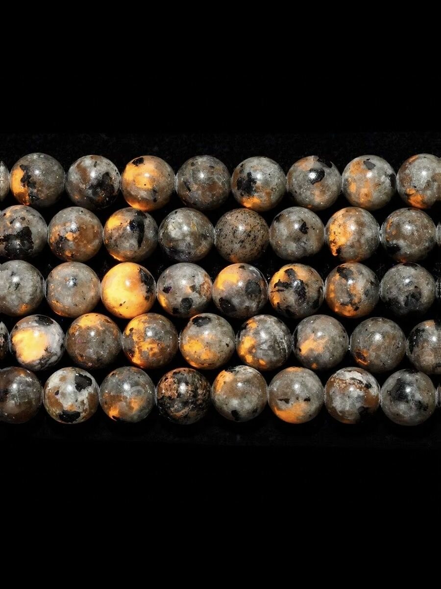 Бусины Panda's Workshop "Йооперлит", натуральный камень, 10мм, 37шт