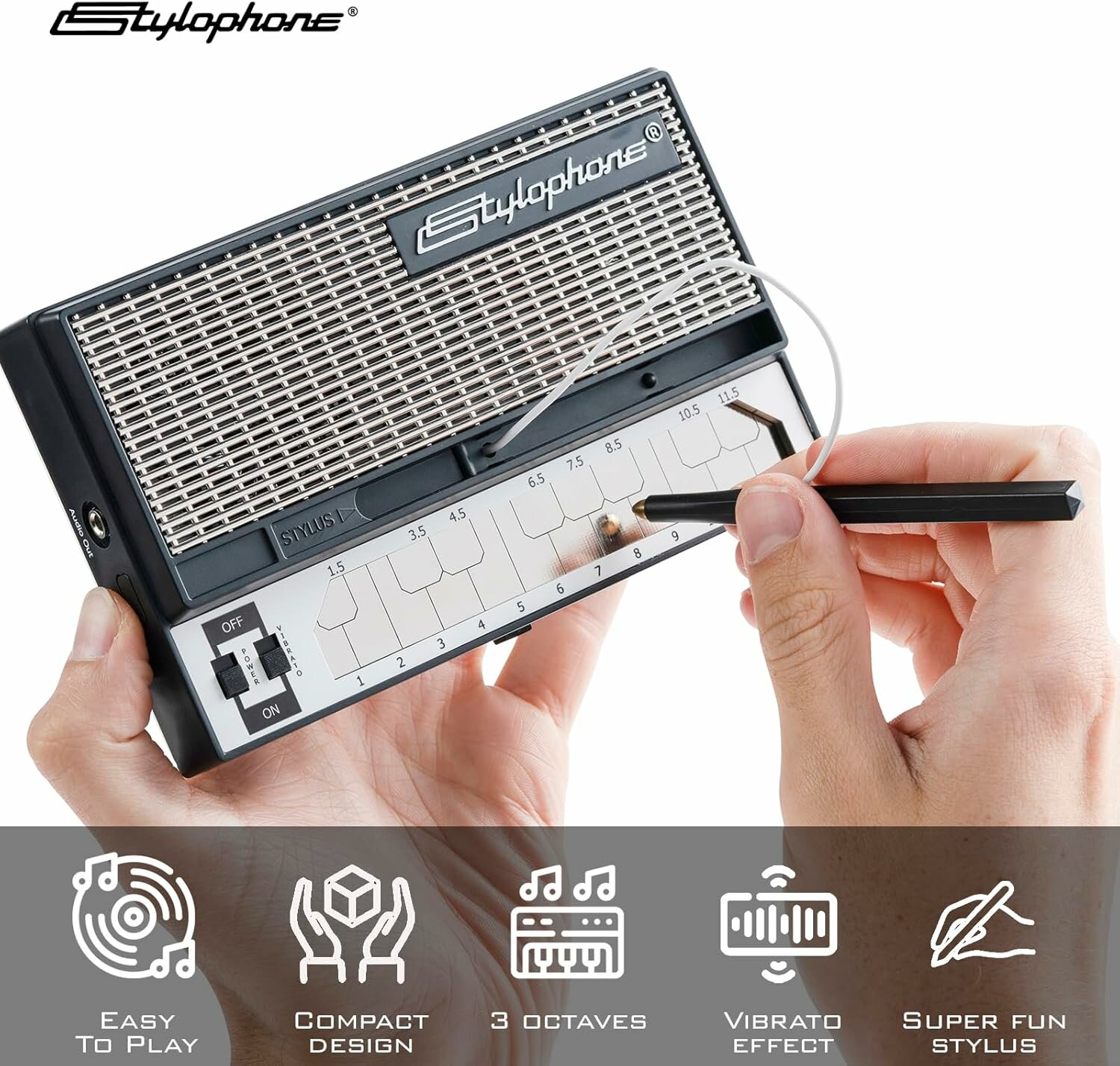 Аналоговый синтезатор Dubreq Stylophone S1, Белая ограниченная серия