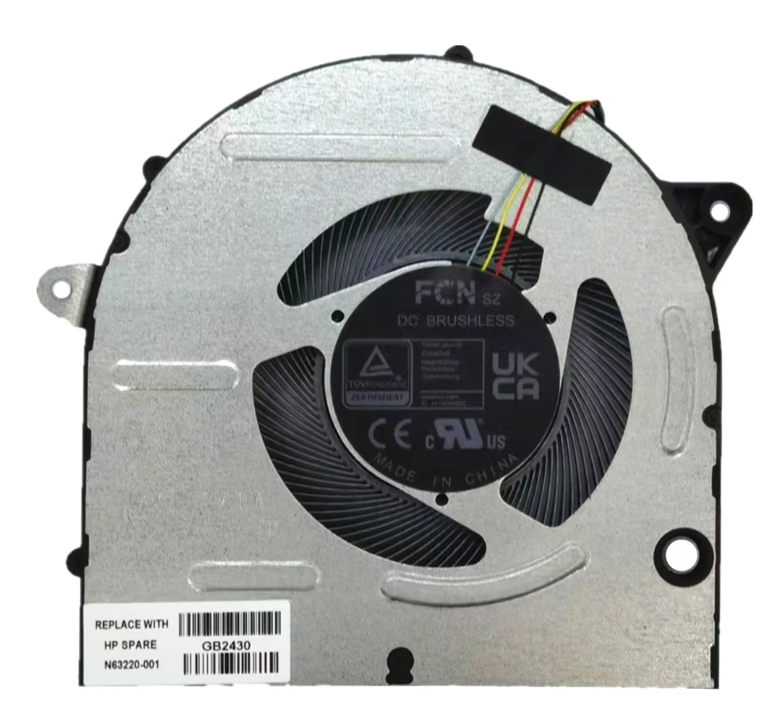 Вентилятор (кулер) для ноутбука HP Pavilion Plus 16-ab, TPN-W161, 16t-ab, DOWN, 12V
