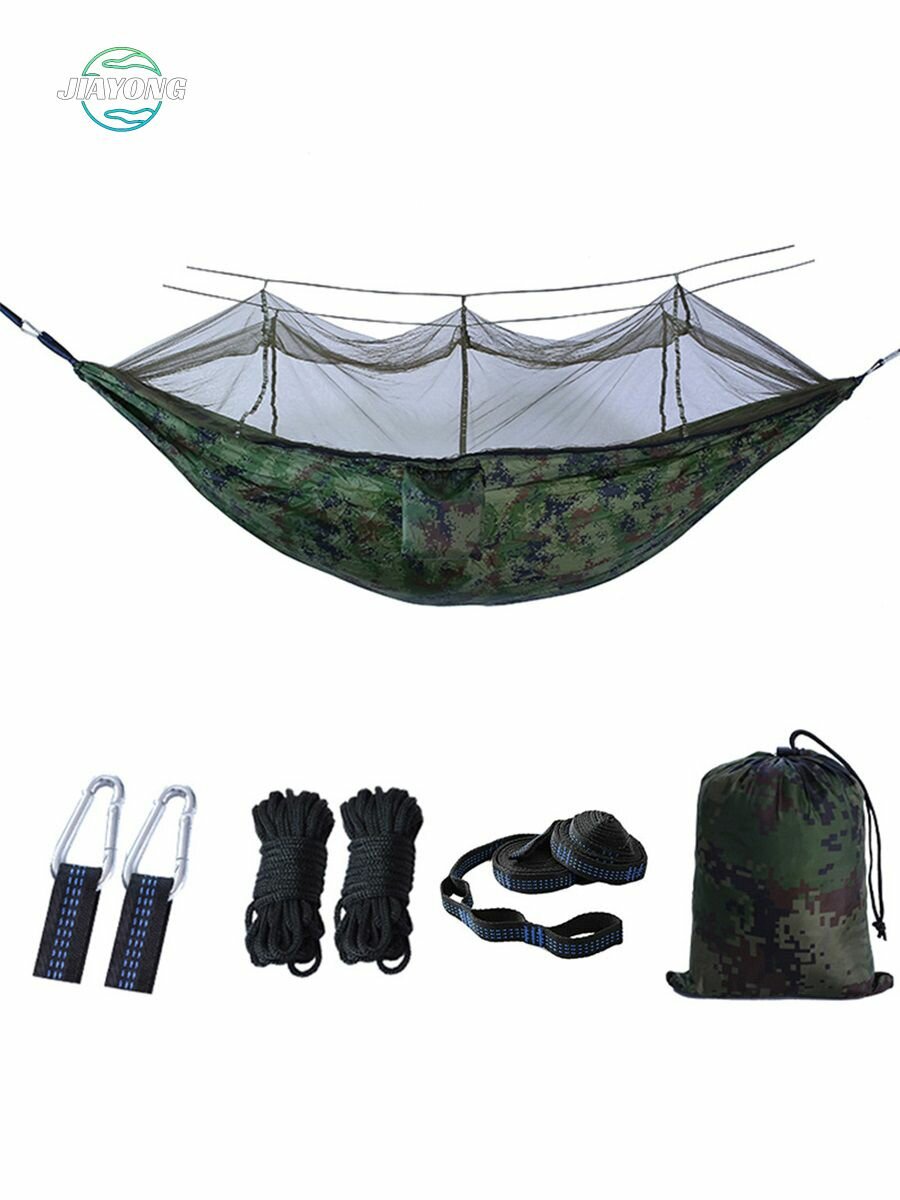 Гамак JIAYONG "Кемпинг", с москитной сеткой, устойчивый, складной, легкий