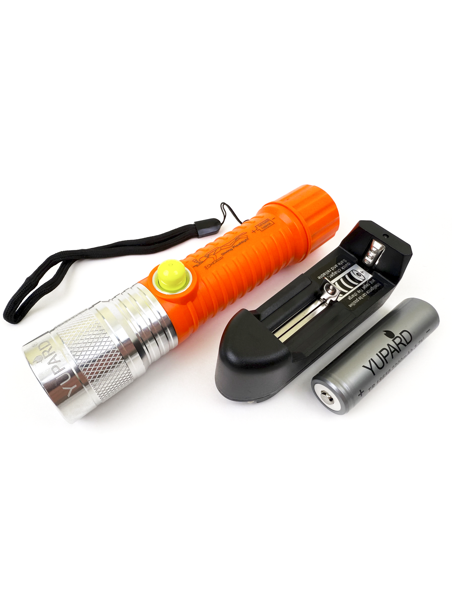 Светодиодный пластиковый подводный аккумуляторный фонарь Yupard L2 Белый свет. Комплект