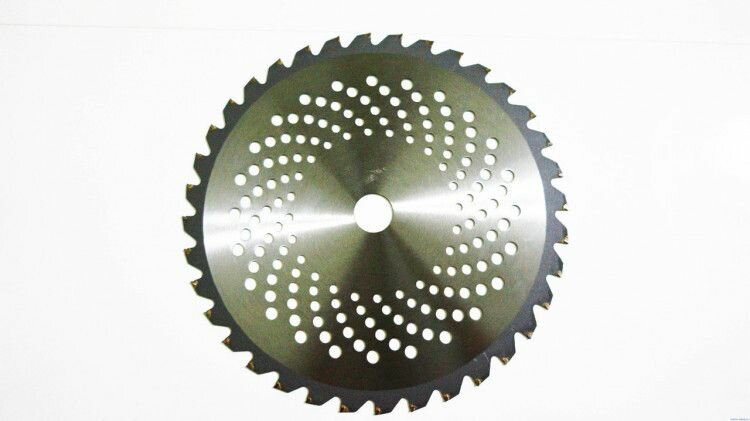 Нож для триммера кратон 254х25.4мм, 40 зубьев, победитовый резец, твердосплавные напайки