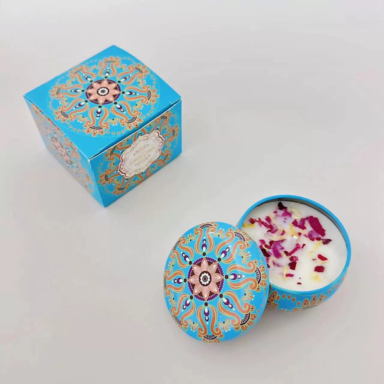 Подарочная коробка для свечей "Элегантная русская классика", цилиндр, 4х6 см