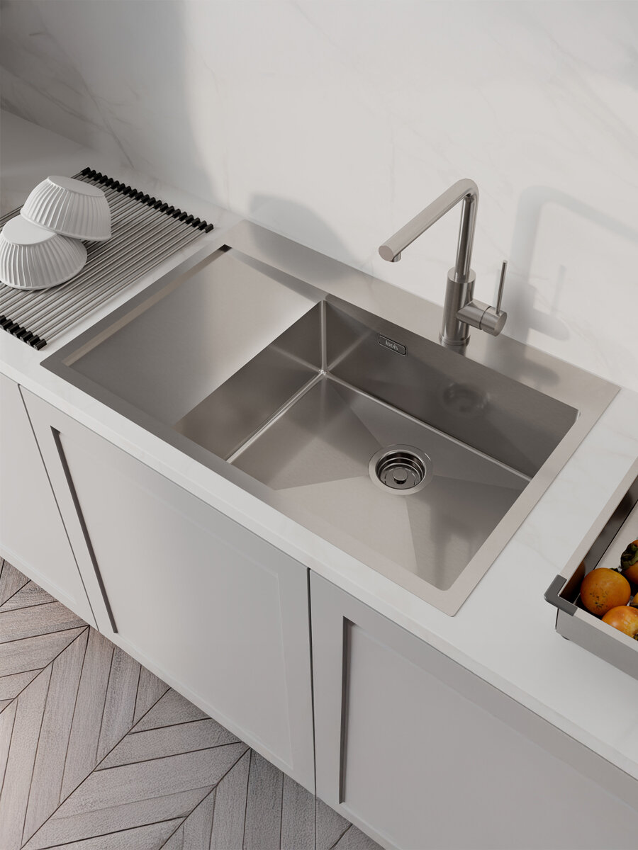 Мойка IDDIS Haze HAZ78SRi77 нержавеющая сталь сатин чаша справа, 780*510