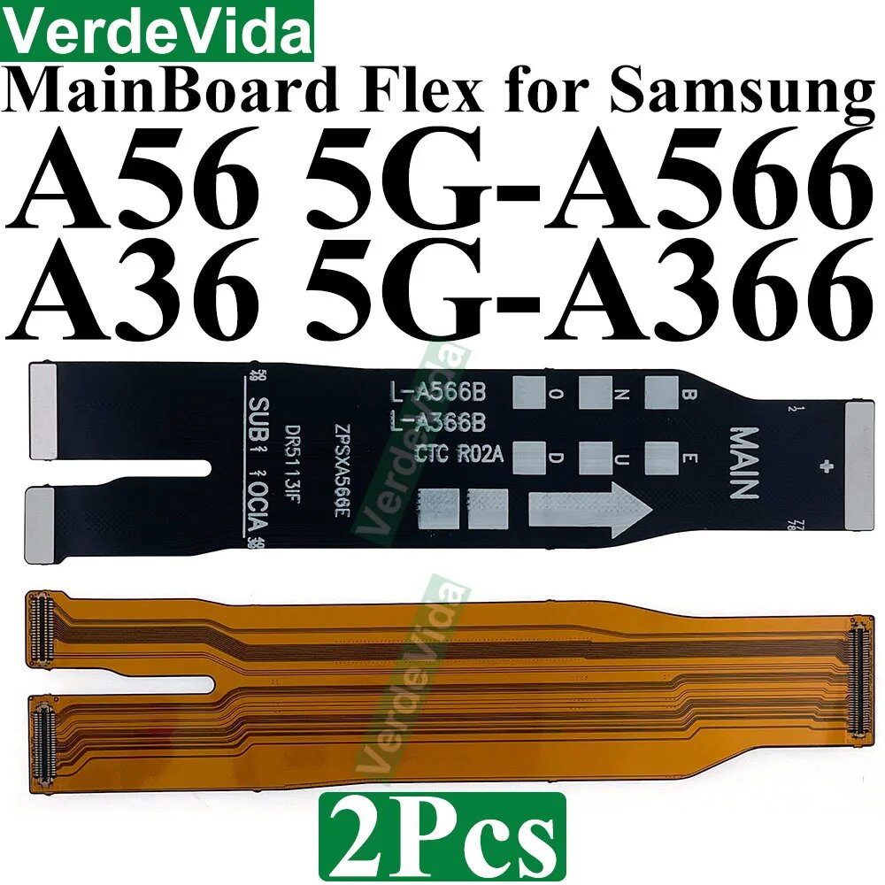 2 шт. основная материнская плата, ленточный гибкий кабель для Samsung A56 A36 A26 A16 A55 A35 A25 A15 A54 A34 A24 A73 A53 A33 A52 2Pcs A56 A36
