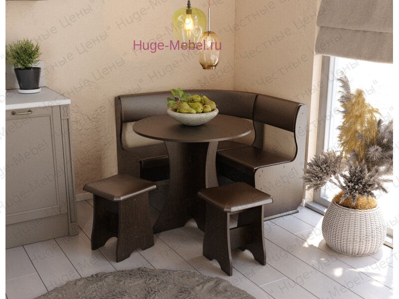 Кухонный уголок "Андрей-1 венге/шоколад" Huge Mebel . Ширина 2000. Кухонные уголки