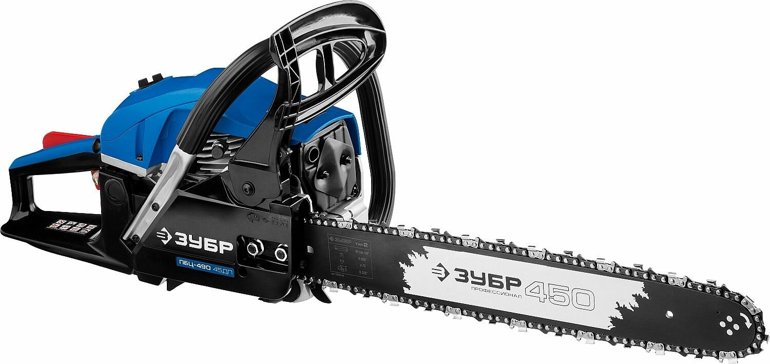 Бензопила ЗУБР, 49 см , 45 см, профессиональная ПБЦ-490 45ДП